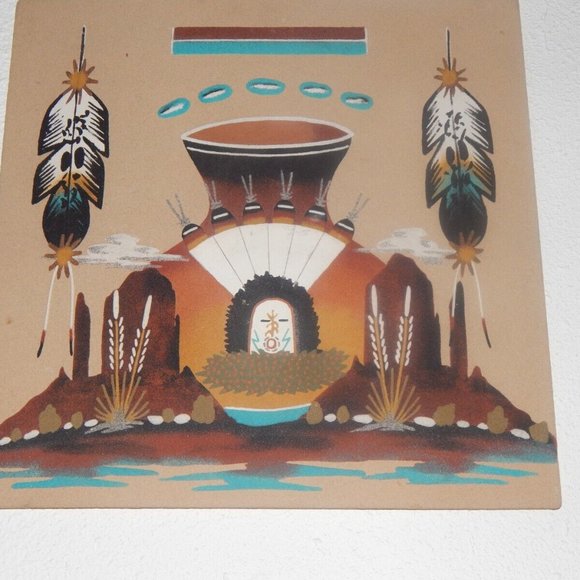 Art | Wallace Watchman Sand Painting Navajo Talking God 16 X 16 | Poshmark